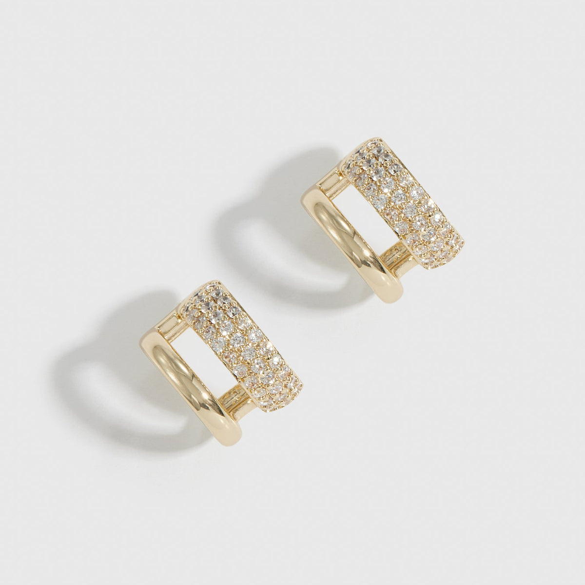 Double Pavé Hoop Earrings – DRAE